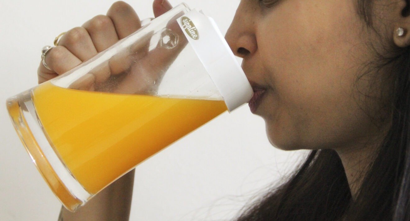 Sippline oral hygiene drinking shield to prevent cross-contamination